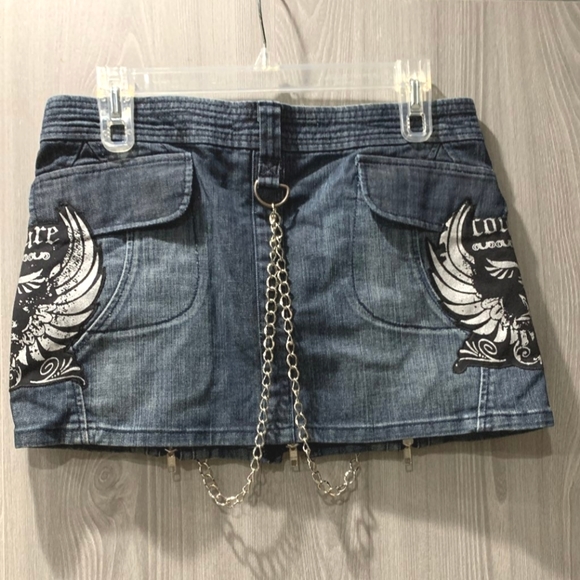 Kimikal | Skirts | Kimikal Couture Logo Punk Rocker Biker Harley Chain ...